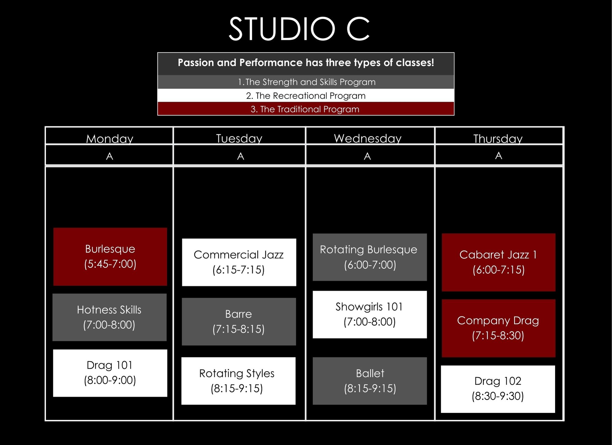 Classes – Passion & Performance
