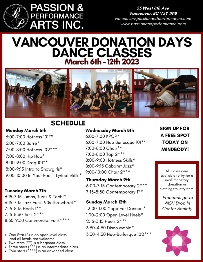 Upcoming Events – Passion & Performance